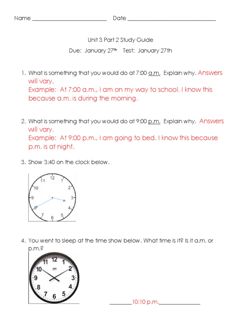 Unit 3 Part 2 Study Guide Answer Key | PDF
