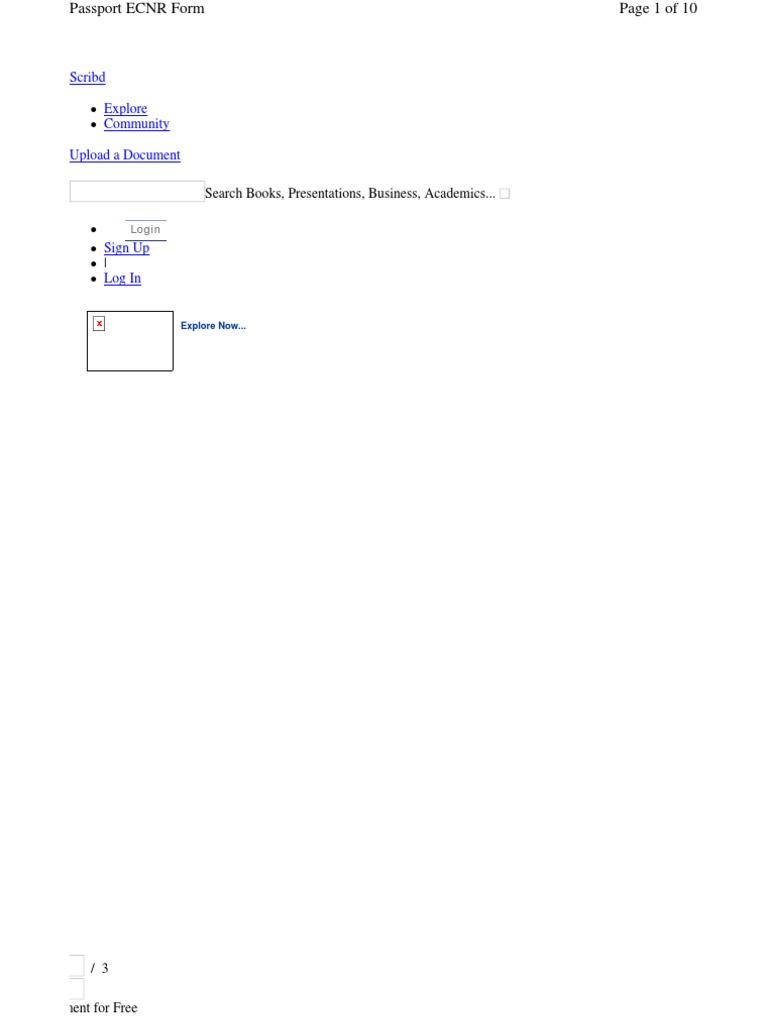 Passport ECNR Form | PDF | Scribd | Hypertext