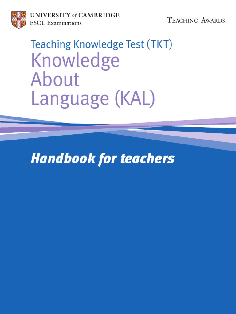 Teaching Knowledge Test Knowledge About Language Handbook For Teachers ...