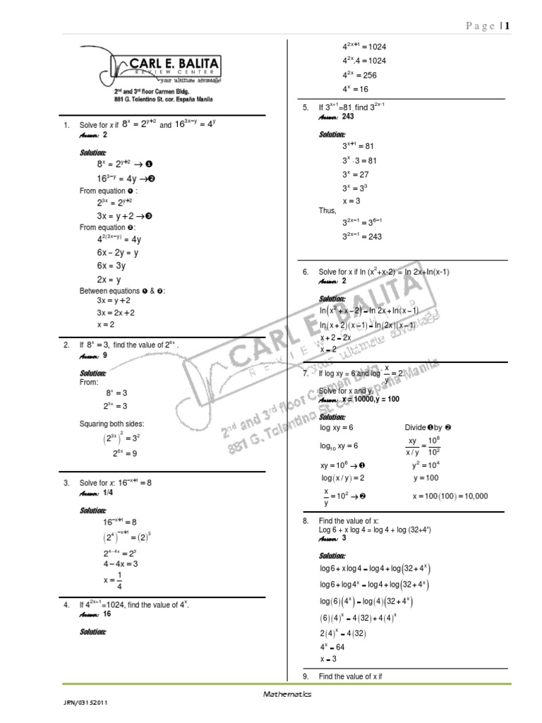 Math Majorship Trigo Notes | PDF | Tension (Physics) | Equations