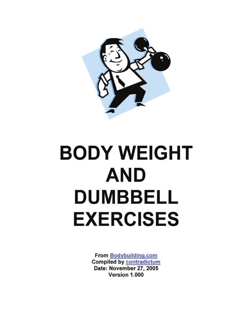 Body Weight and Dumbbell Exercises | PDF | Human Anatomy ...