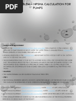 Pump NPSH Calculation: Sample Problem Statement | PDF | Pressure | Pump