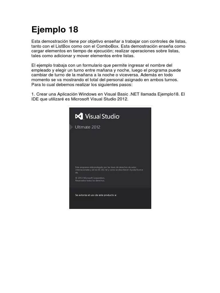 Ejemplo 18 Listbox | PDF | Ingeniería de software | Desarrollo de software