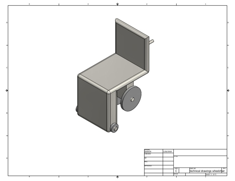 Technical Drawings Wheelchair 3 | PDF | Art Media | Illustration