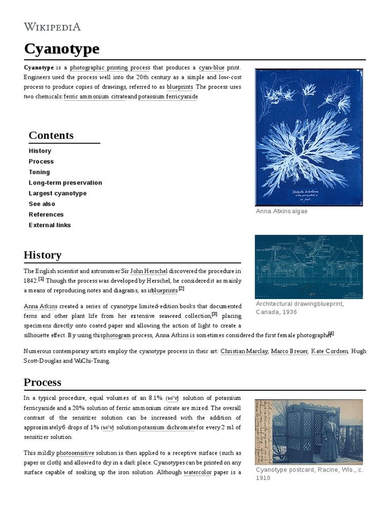 Cyanotype | PDF | Industrial Processes | Chemistry