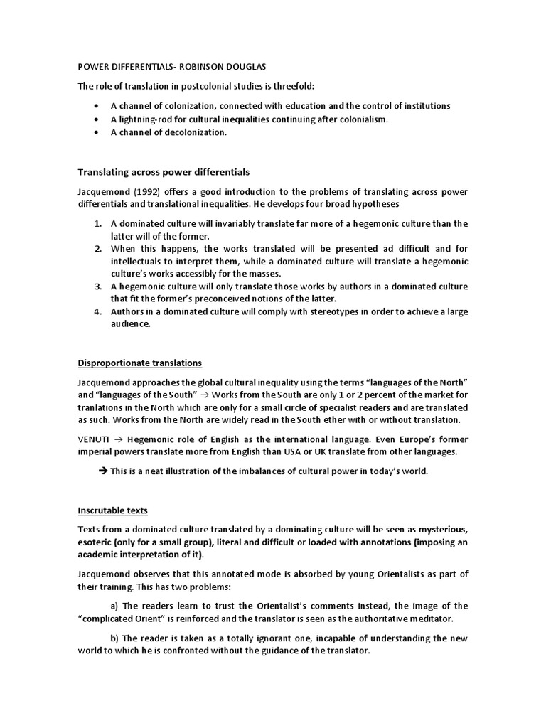 Power Differentials | PDF | Ethnography | Postcolonialism