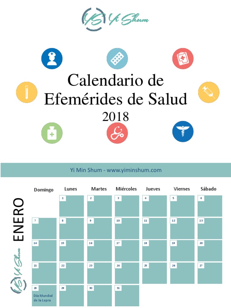 Calendario de Efemérides de Salud | PDF | Calendario | Rtt