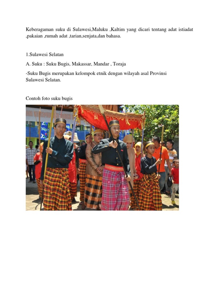 Keberagaman Budaya Suku Bugis Sulawesi | PDF | Ilmu Sosial