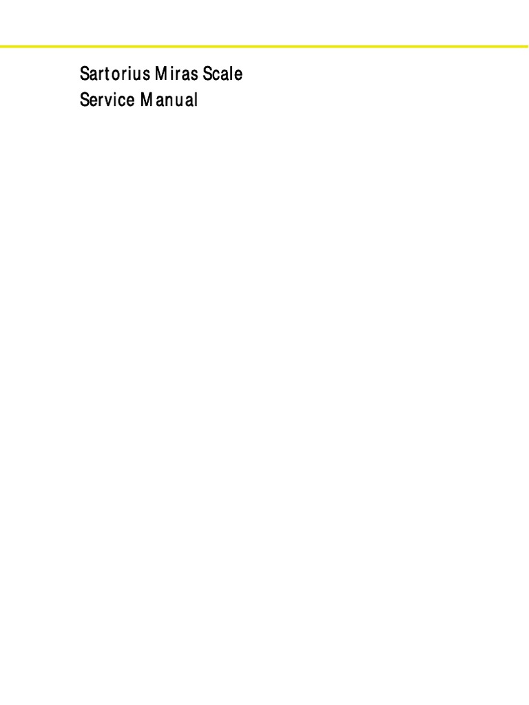Sartorius Miras Scale Manual | PDF | Resistor | Weight