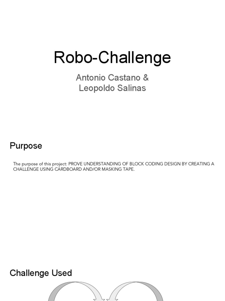 Robo Challenge | PDF
