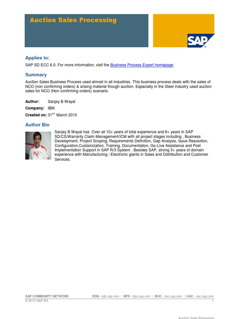 Auction Sales Process | PDF | Auction | Invoice