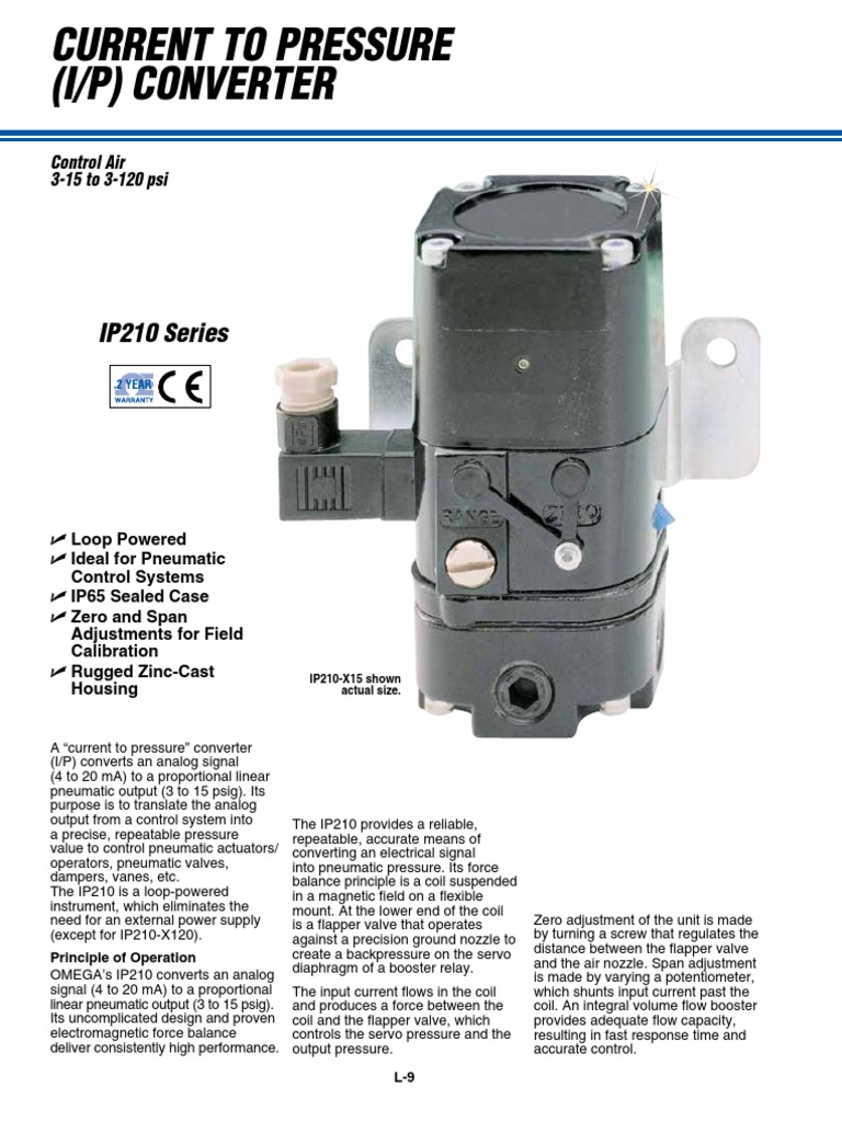 IP210 | PDF | Servomechanism | Valve