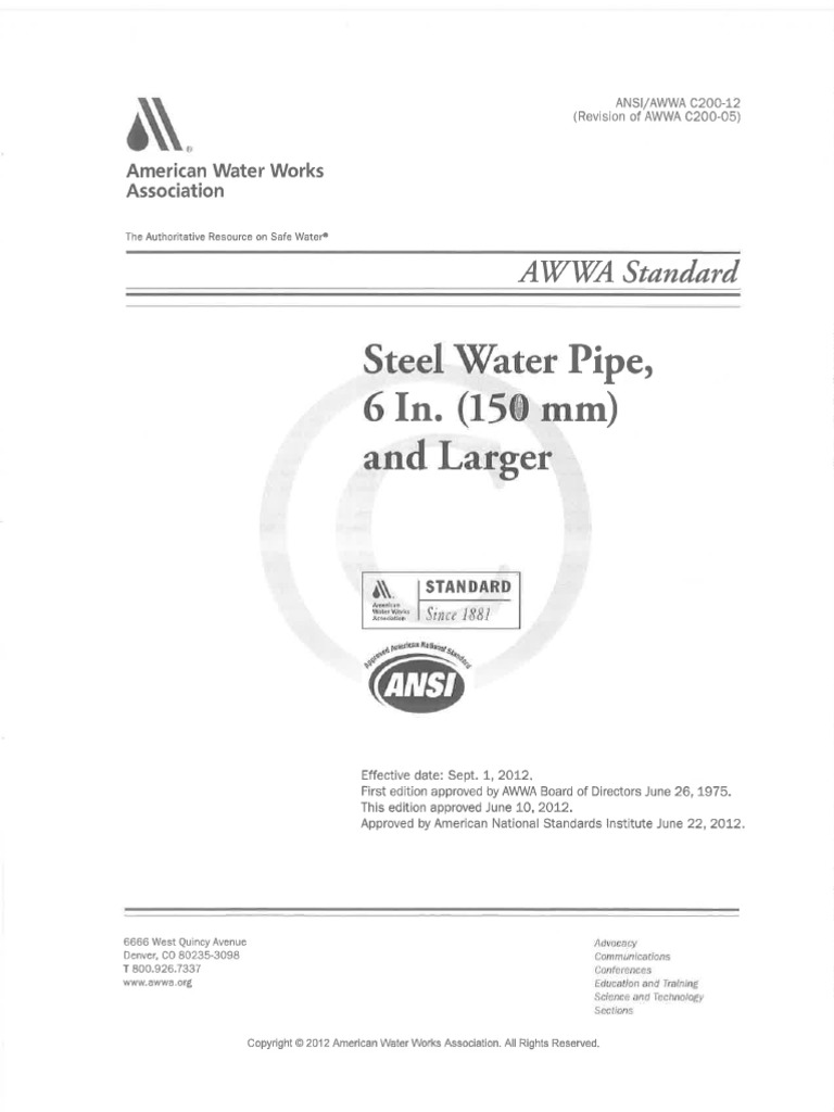 Awwa C200-2012 | PDF | Building Materials | Nature