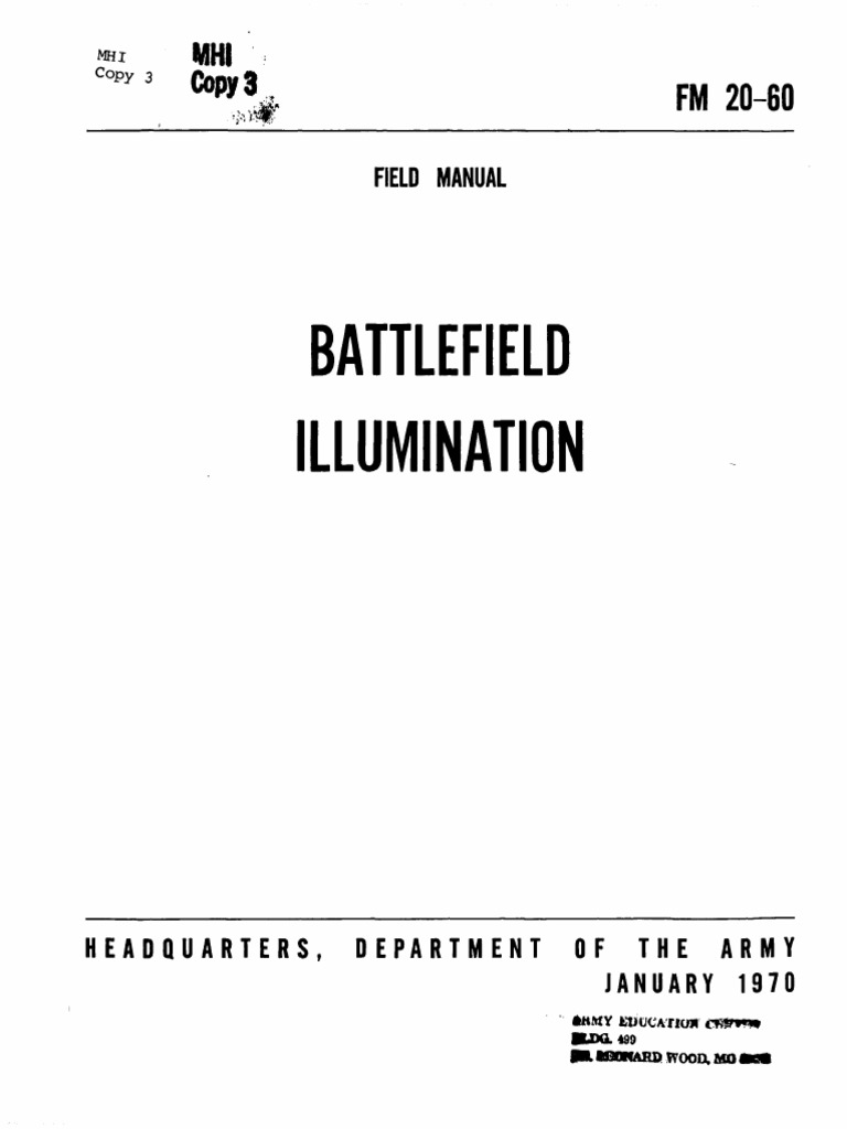 FM20-60 Battlefield Illumination 1970 | PDF | Shell (Projectile ...