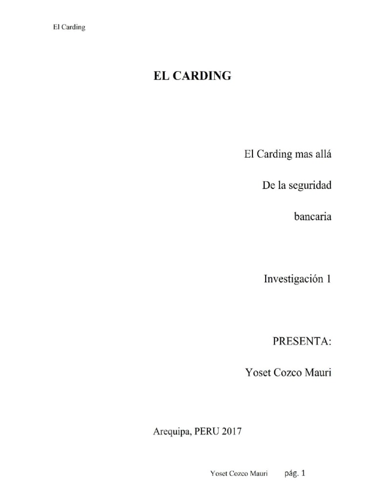 El Carding Scaneo | PDF