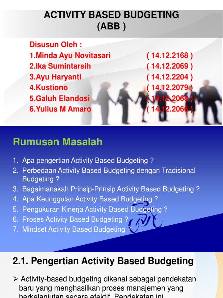 Activity Based Budgeting | PDF | Pengelolaan Keuangan & Uang