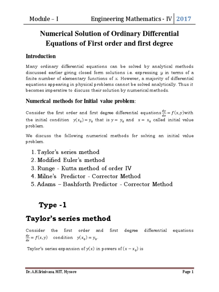 Module 1 | PDF | Numerical Analysis | Equations
