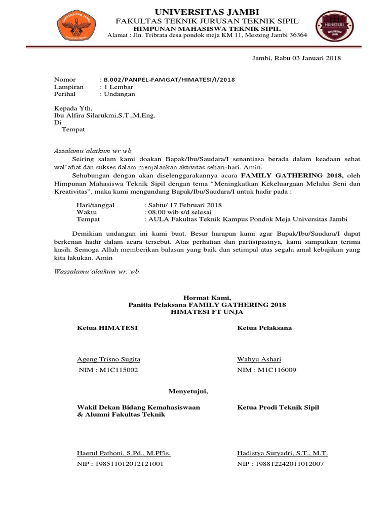 6600 Koleksi Contoh Surat Undangan Resmi Untuk Acara Family Gathering ...