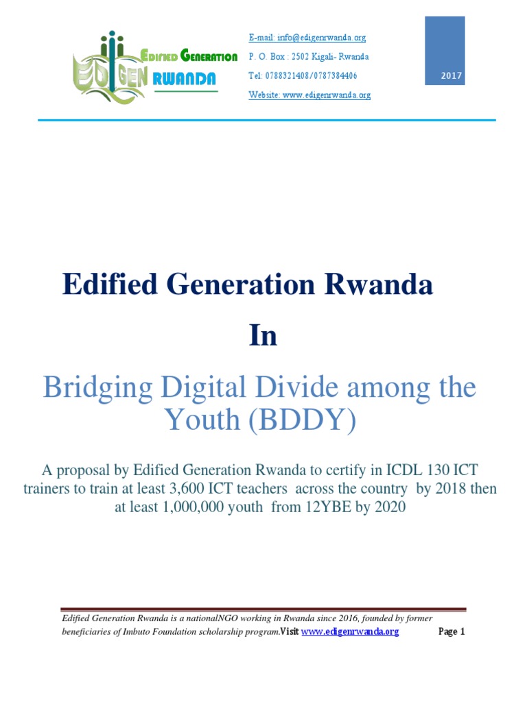 Edified Generation Rwanda - BDDY Final Proposal | PDF | Spreadsheet ...