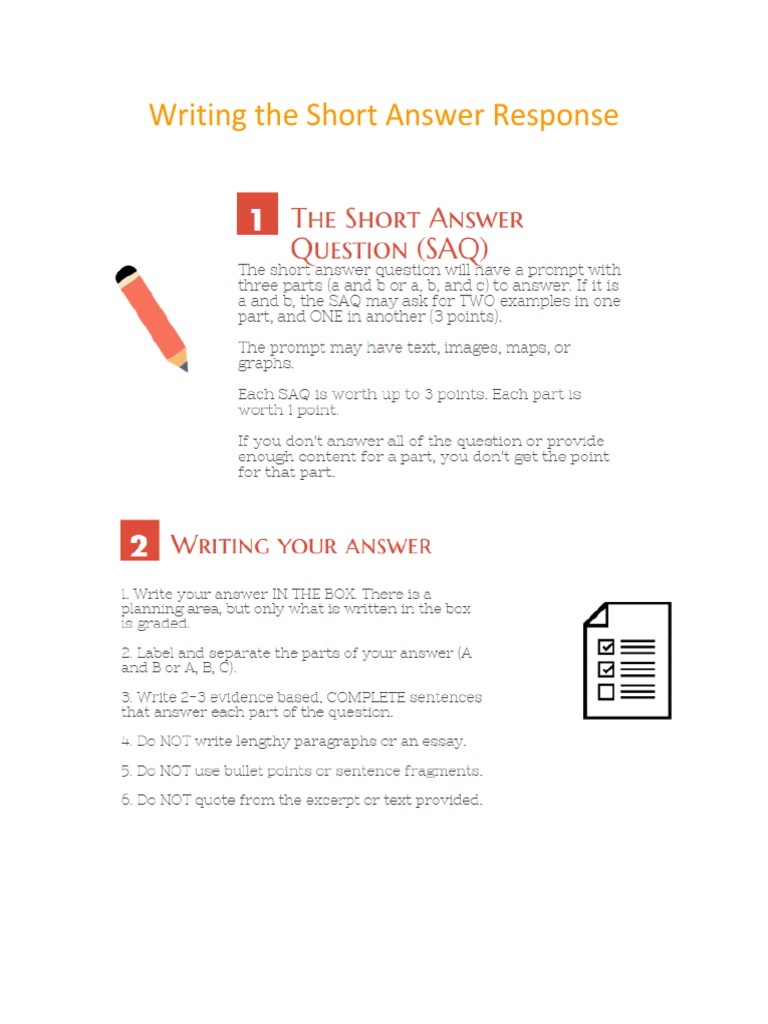 Writing The Short Answer Response | PDF