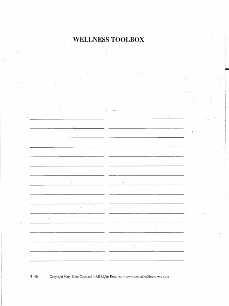 Wellness Toolbox Handout