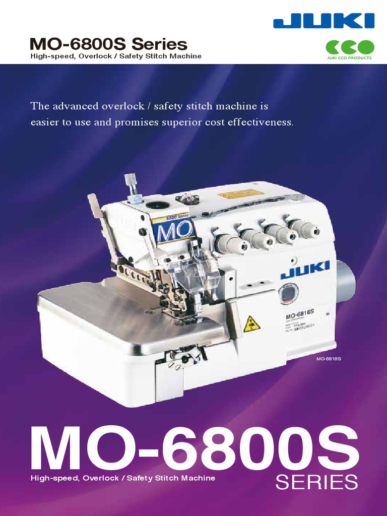 Juki MO-6800S Series Overview | PDF | Sewing Machine | Sewing