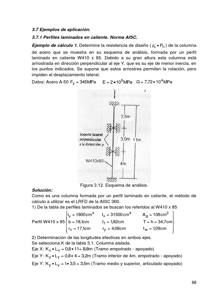 Capítulo 3 Ejemplos de Calculo AISC y AISI2016 | PDF | Pandeo ...