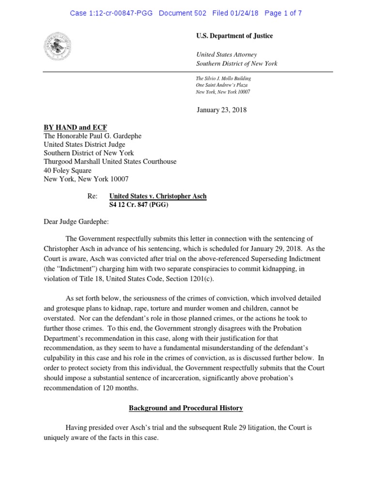 Sentencing Memo | Public Law | Virtue