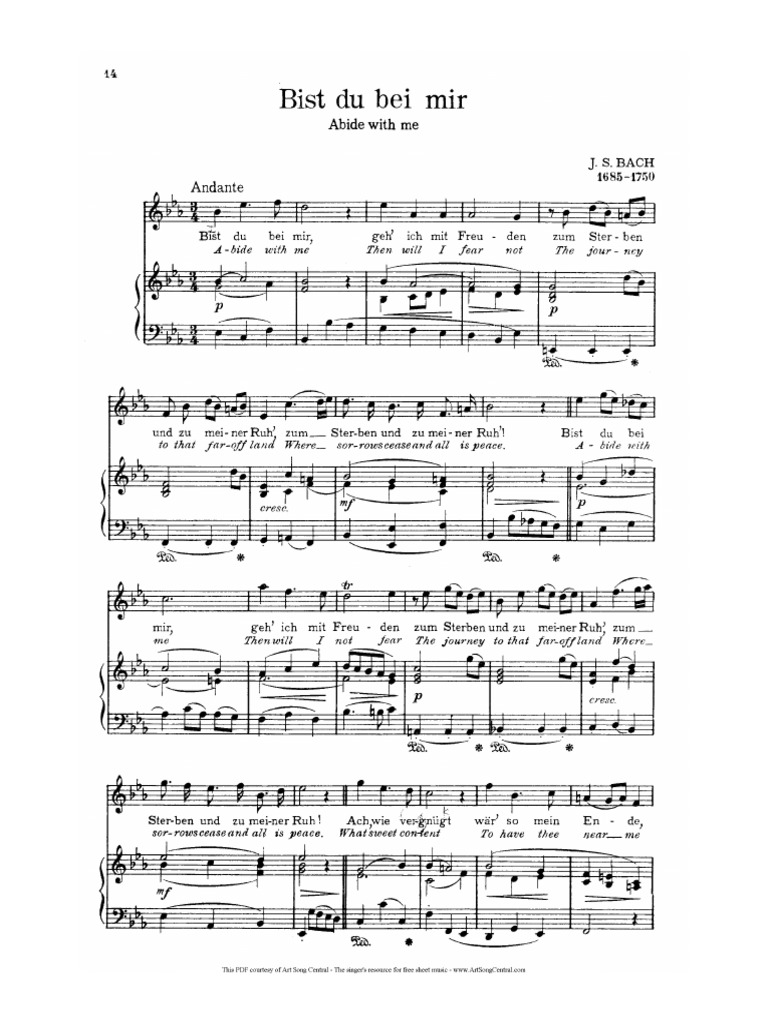Bist Du Bei Mir. Bach PDF | PDF
