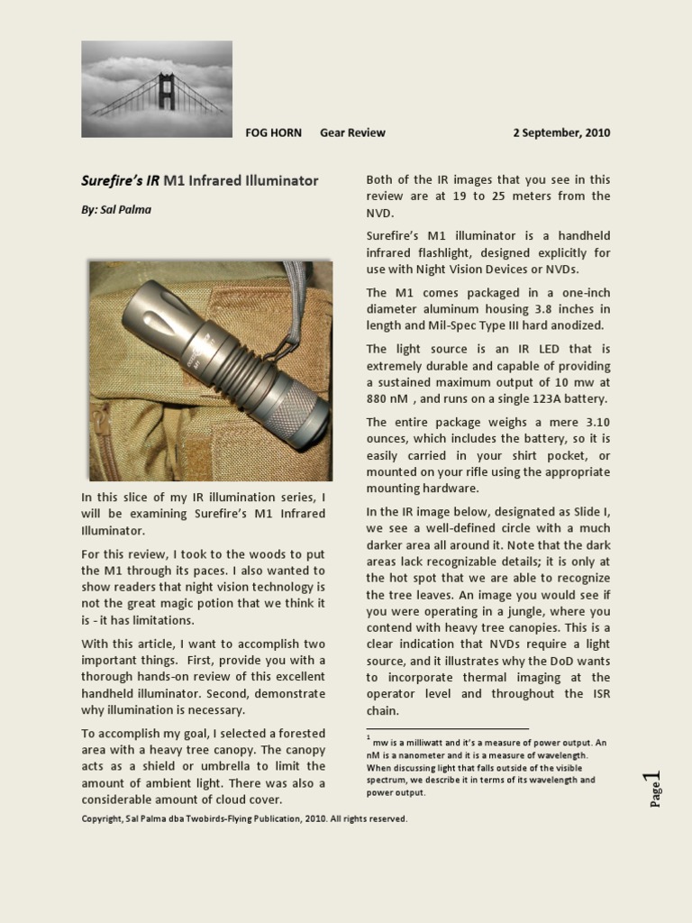 Surefire's IR M1 Infrared Illuminator | Download Free PDF | Infrared ...