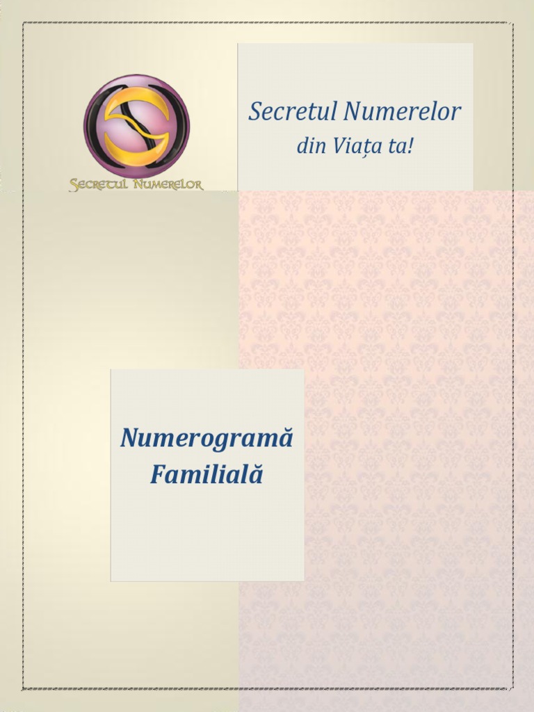 Numerograma Familiala PDF | PDF