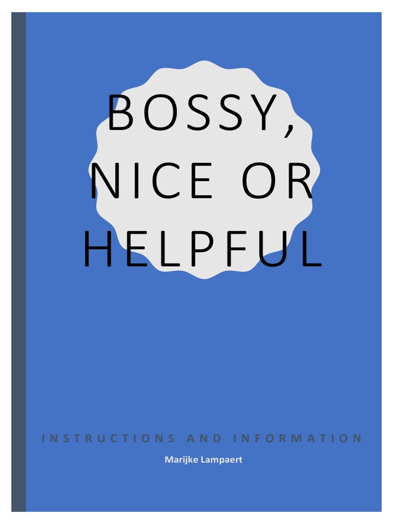 Being Bossy or Helpful Text Types | PDF | Grammatical Tense | Verb