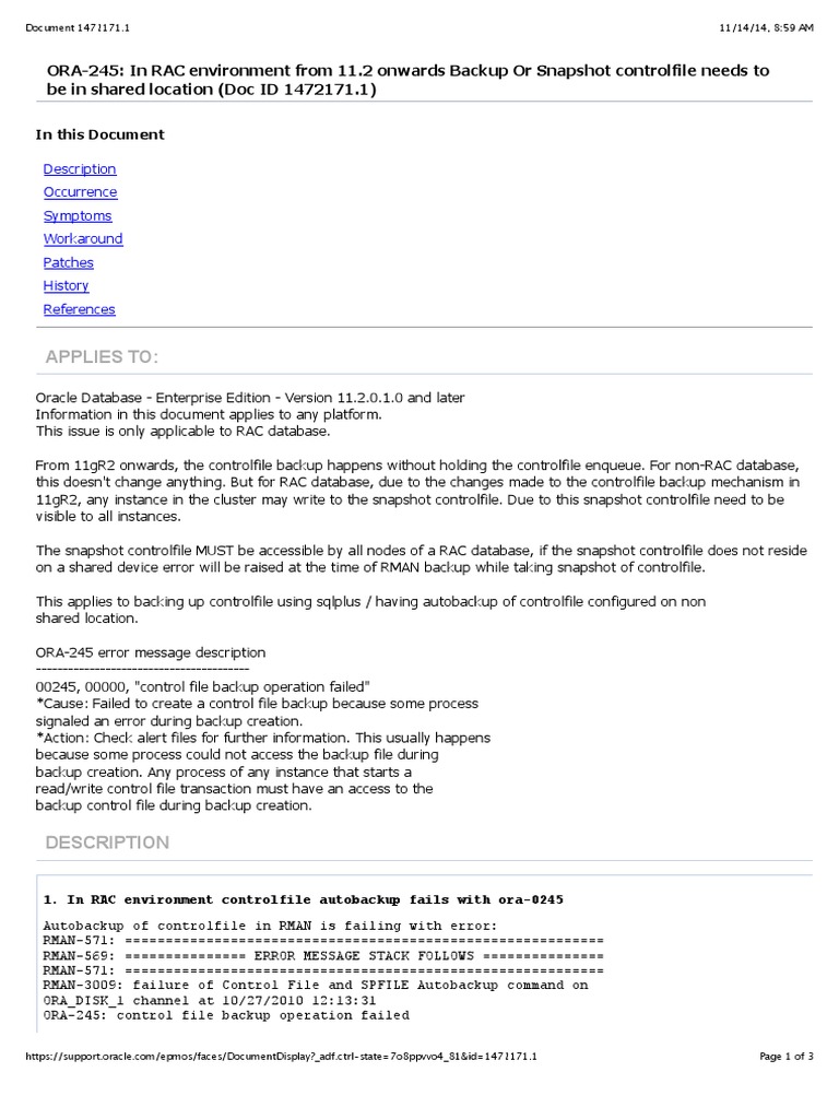 Snap Control | PDF | Oracle Database | Backup