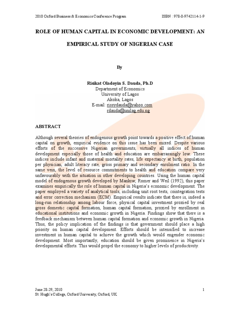 Investment in Human Resources 2 | PDF | Human Capital | Economic Growth