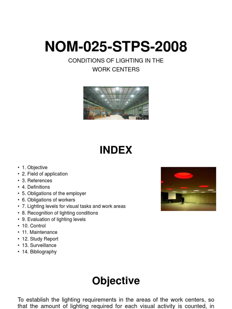 Nom 025 STPS 2008 | PDF | Lighting | Natural Philosophy