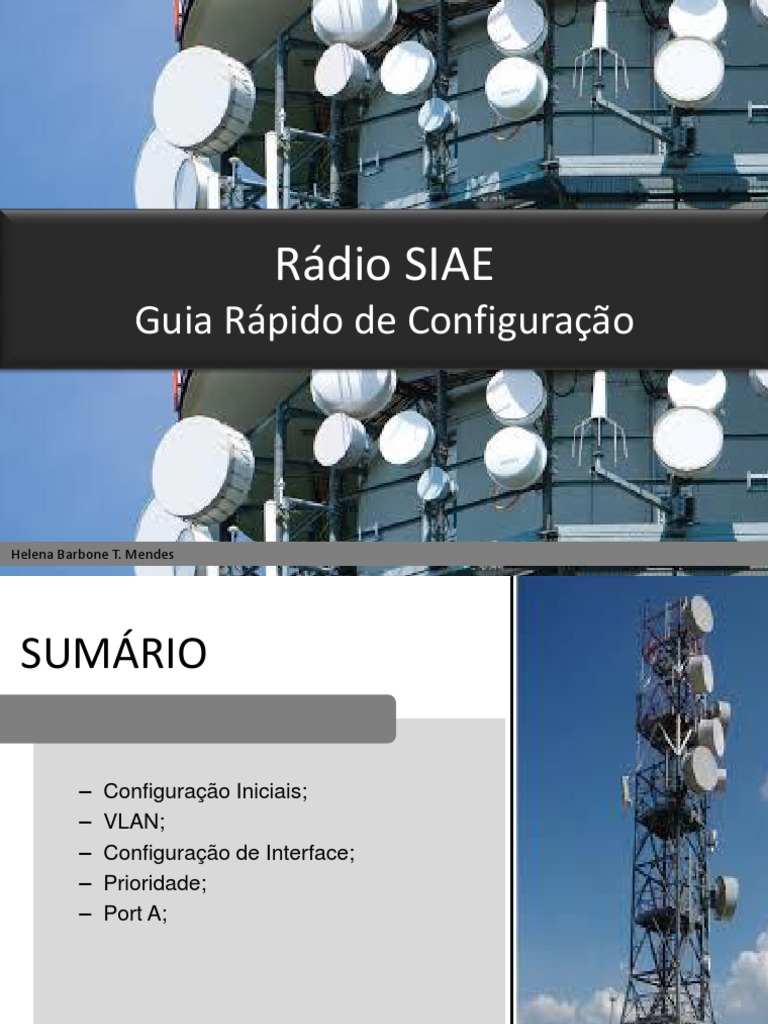 Guia Configuração de Rádio SIAE | PDF | Redes | Padrões de computador