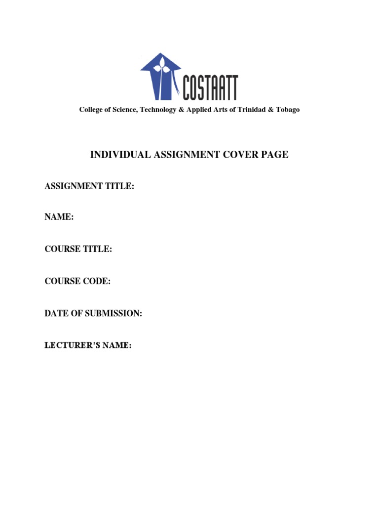 COSTAATT Coverpage | PDF