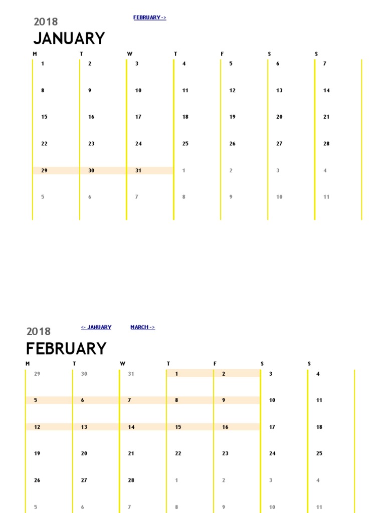12 Month Calendar1 | PDF