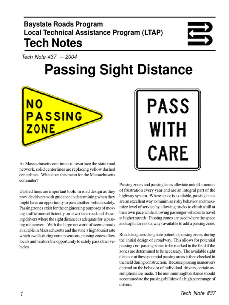 Passing Sight Distance | Lane | Transportation Engineering