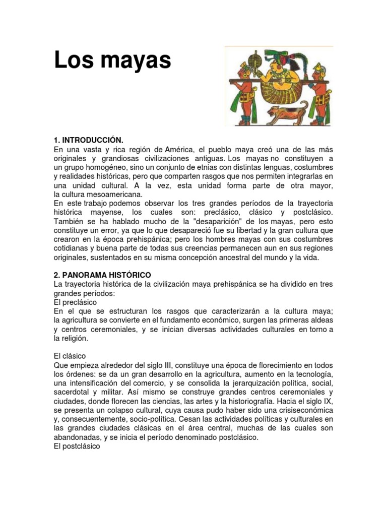 Los Mayas Monografia | Civilización maya | Mesoamérica