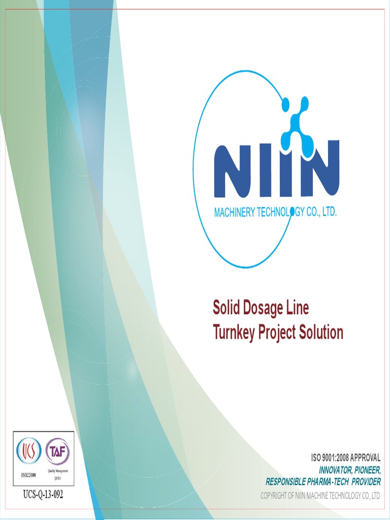 Niin - Solid Dosage Line Turnkey Project Solution | PDF | Mill ...