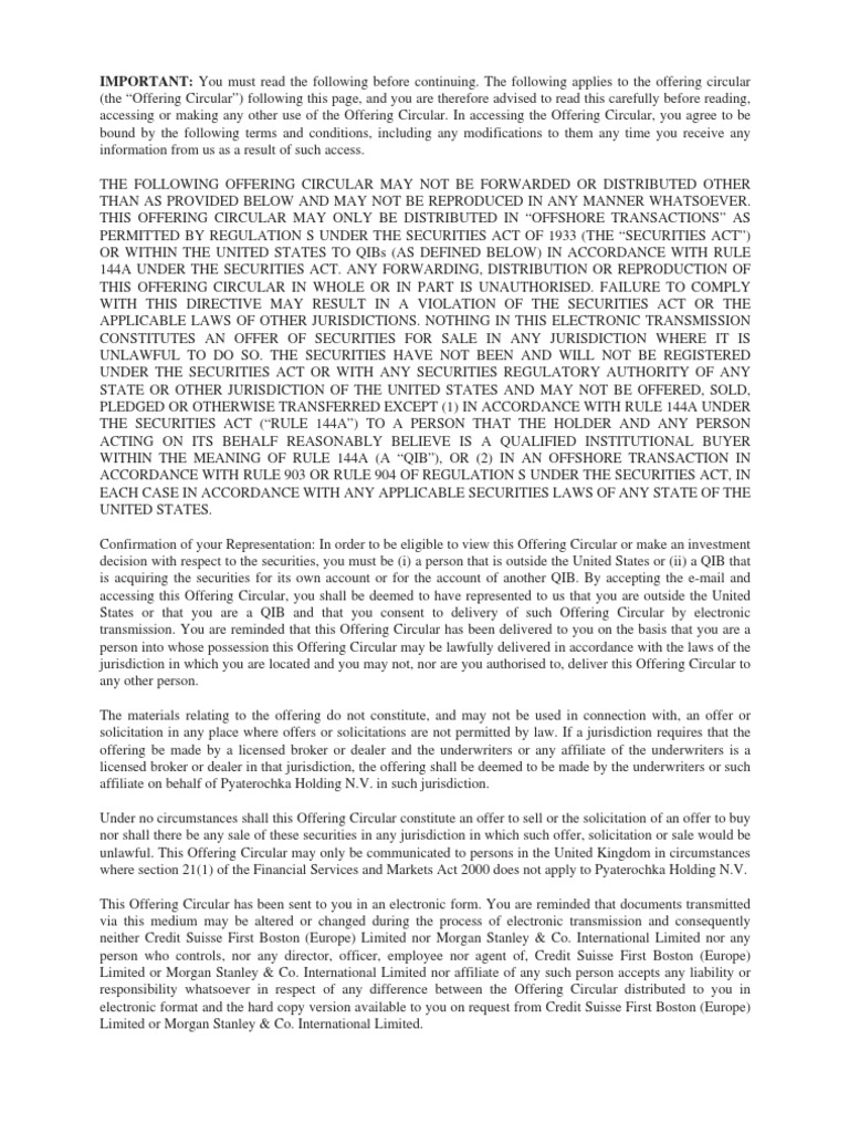 X5 Offering Circular | PDF | Securities Act Of 1933 | Securities (Finance)