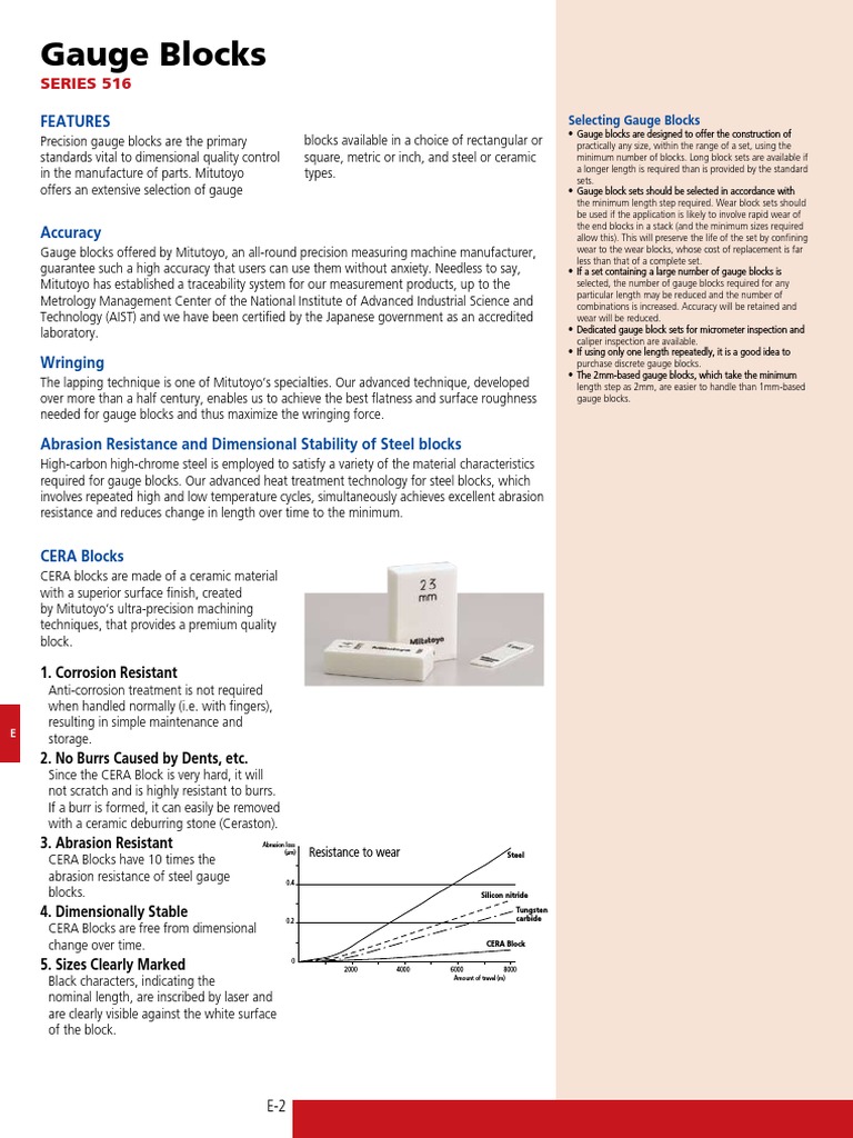 Gauge Block Selection Guide | PDF | Engineering Tolerance | Metalworking