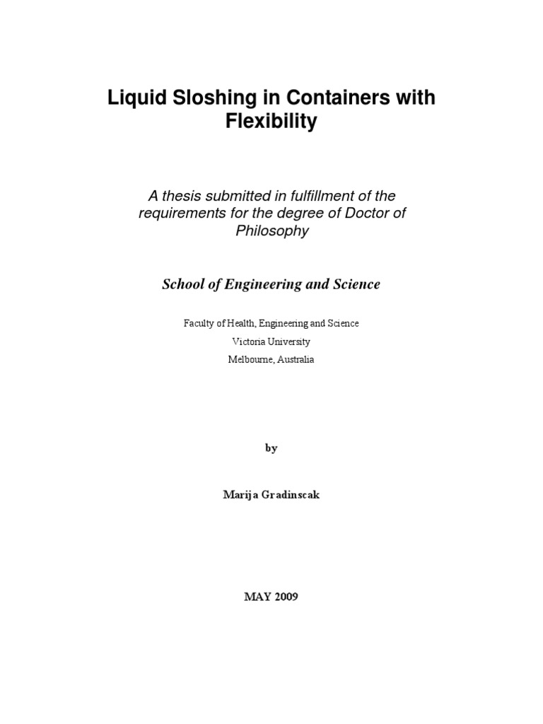 Liquid Sloshing in Containers | PDF | Finite Element Method | Normal Mode