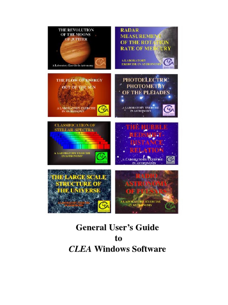 CLEA Windows Software: General User's Guide To | PDF | Computer File ...