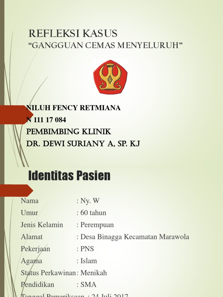 Refka Gangguan Cemas Menyeluruh | PDF