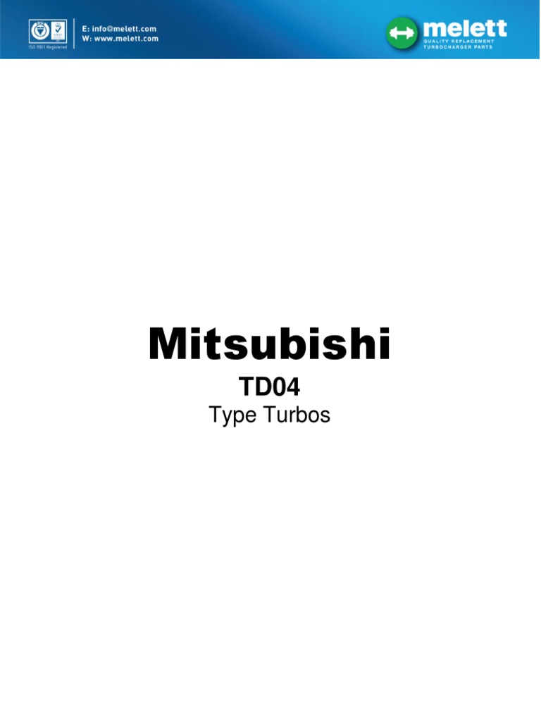 Mitsubishi TD04 Melett Partlist | PDF | Bearing (Mechanical) | Machines