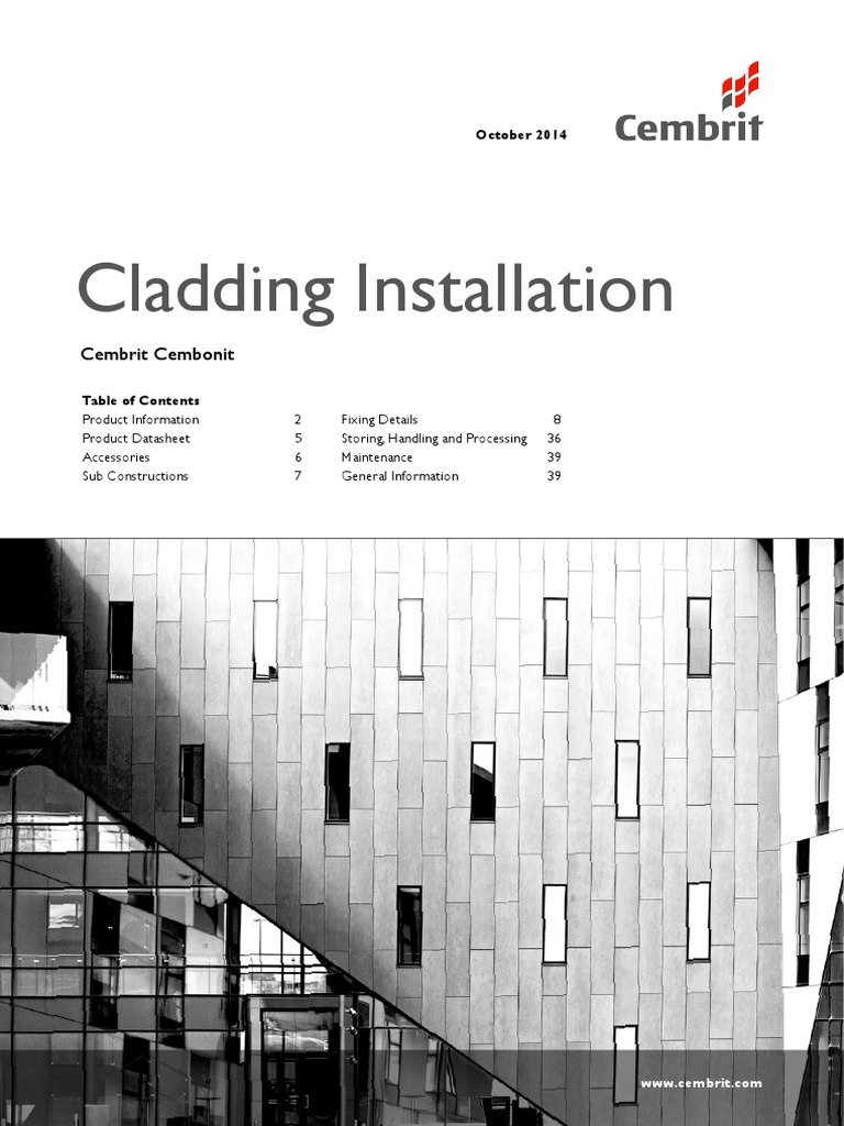 Cladding Installation: Cembrit Cembonit | PDF | Framing (Construction ...
