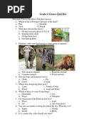 Grade 3 Science Quiz Prep | PDF | Greenhouse Effect | Atmosphere Of Earth