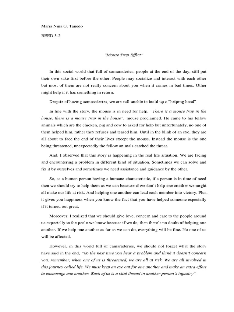 Mouse Trap Effect - Reflection | PDF